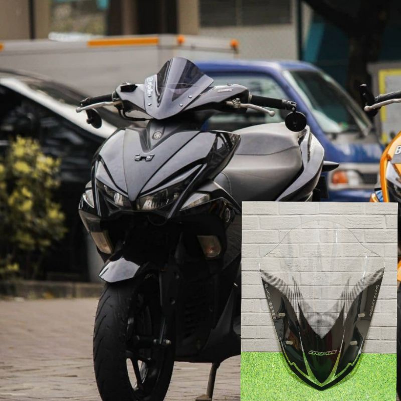 Jual WINDSHIELD YAMAHA AEROX MODEL JENONG BAHAN AKLIRIK PNP AEROX OLD ...