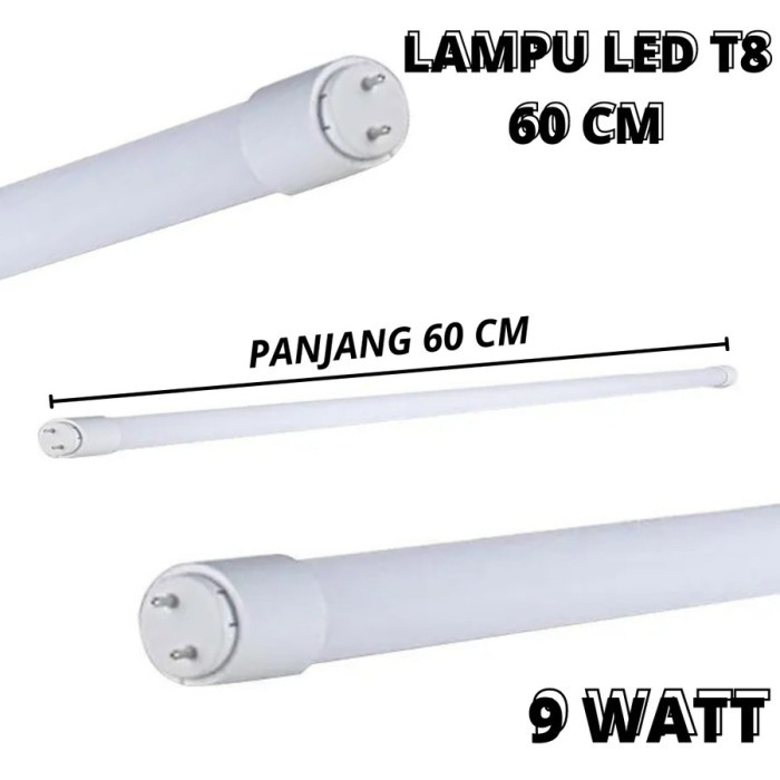 Jual lampu t8 led 9watt 60cm putih lampu led tube t8 9w lampu t8 60cm ...