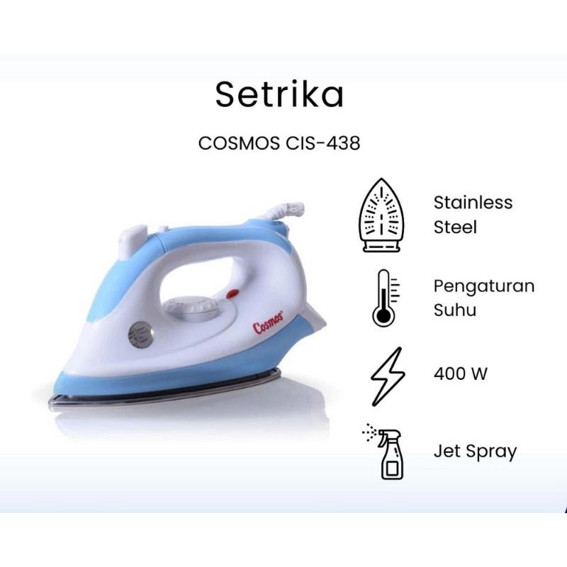 Jual COSMOS CIS-438 / Setrika Listrik Jet Spray / Jet Spray Cosmos ...