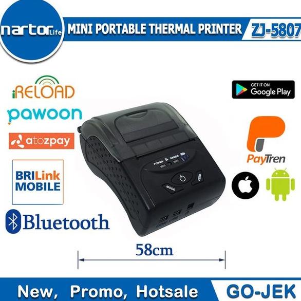 Jual MINI PORTABLE PRINTER BLUETOOTH THERMAL PRINT PAYTREN KASIR RECEIPT | Shopee Indonesia