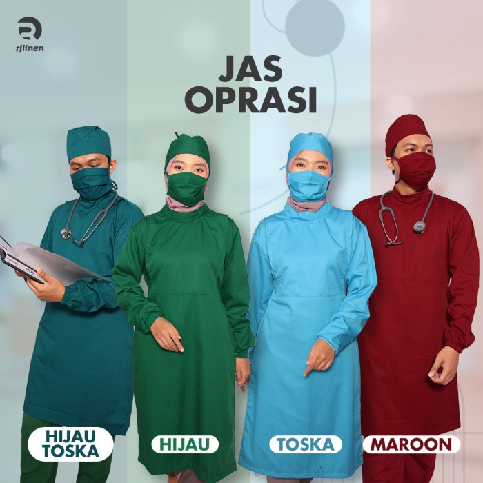Jual Terlaris Jubah Operasi / Seragam Tindakan / Jubah Gaun Operasi ...