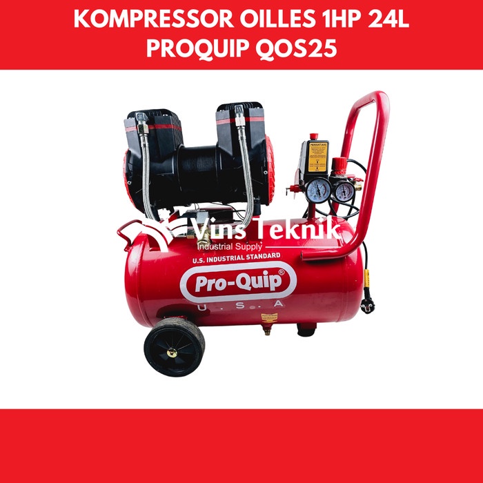 Jual Mesin kompresor silent oilless compressor 1HP QOS25 PROQUIP QOS 25 ...
