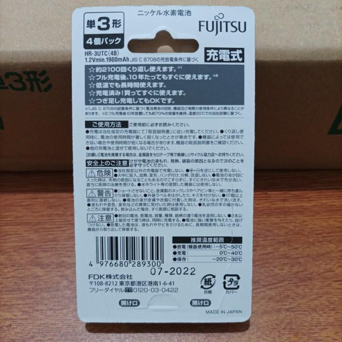 Jual Fujitsu Aa 2000 Mah White Rechageable Battery Isi 4 Original Japan ...