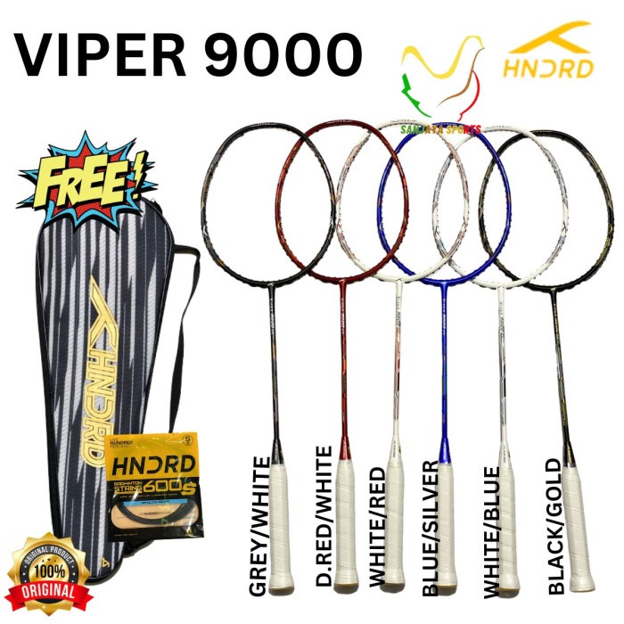 Jual RAKET HUNDRED BADMINTON BULUTANGKIS HUNDRED Viper 9000 ORIGINAL ...