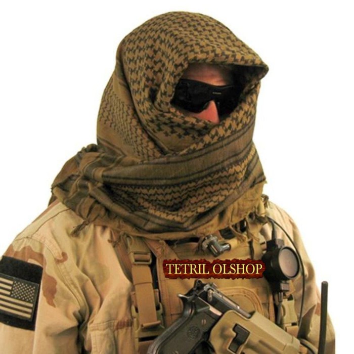 Jual Army Military Tactical Unisex Arab Shemagh Keffiyeh Shawl Scarve ...