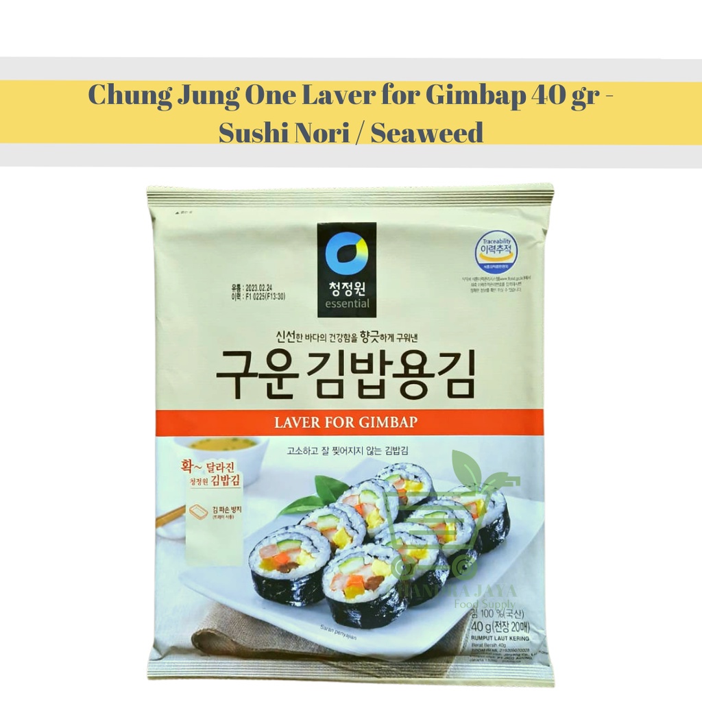 Jual Chung Jung One Laver For Gimbap 40 Gr - Sushi N / Seaweed | Shopee ...