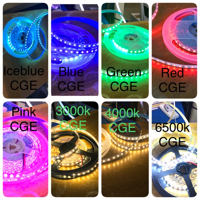 Jual Led strip 2835 120led 8 warna / led strip 2835 banyak warna ...