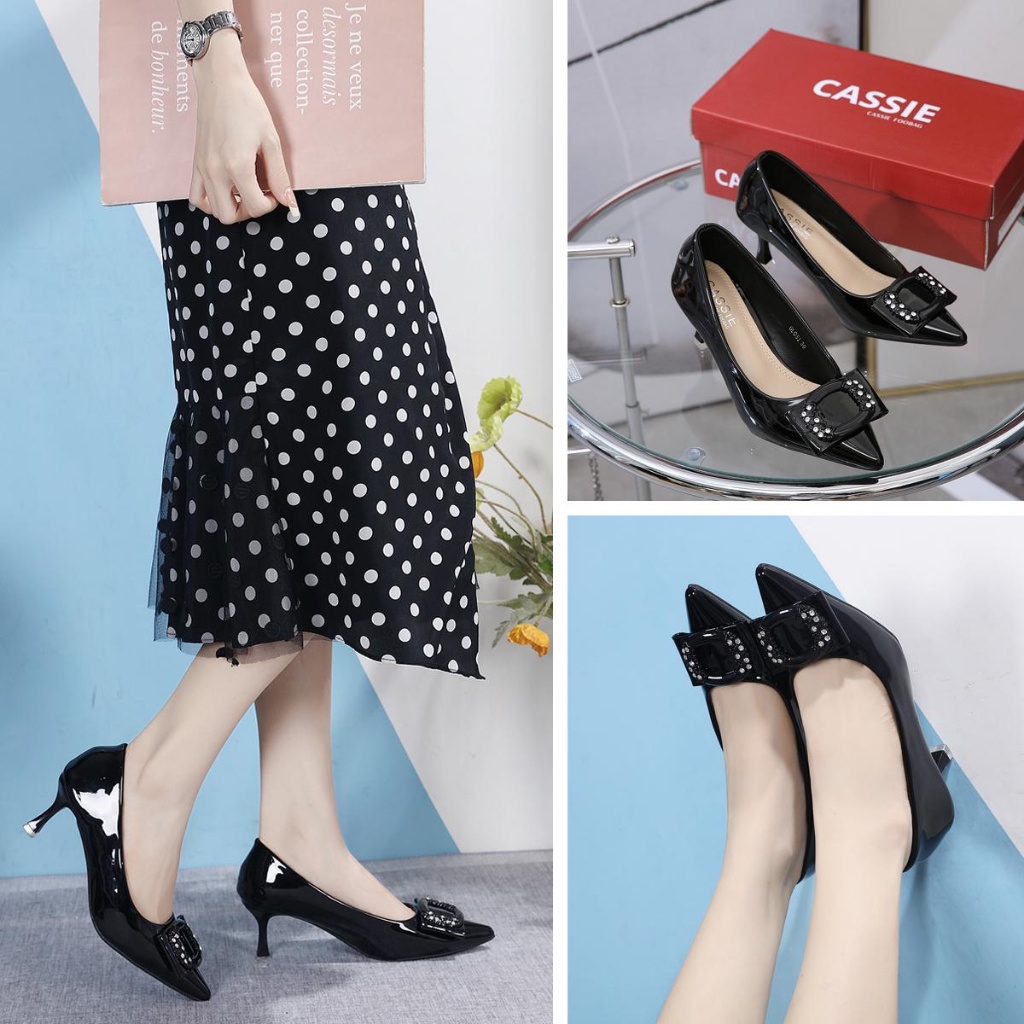Jual Cassie High Heels Wanita Sepatu Heels Wanita ( Glosi ) Heels Kerja ...