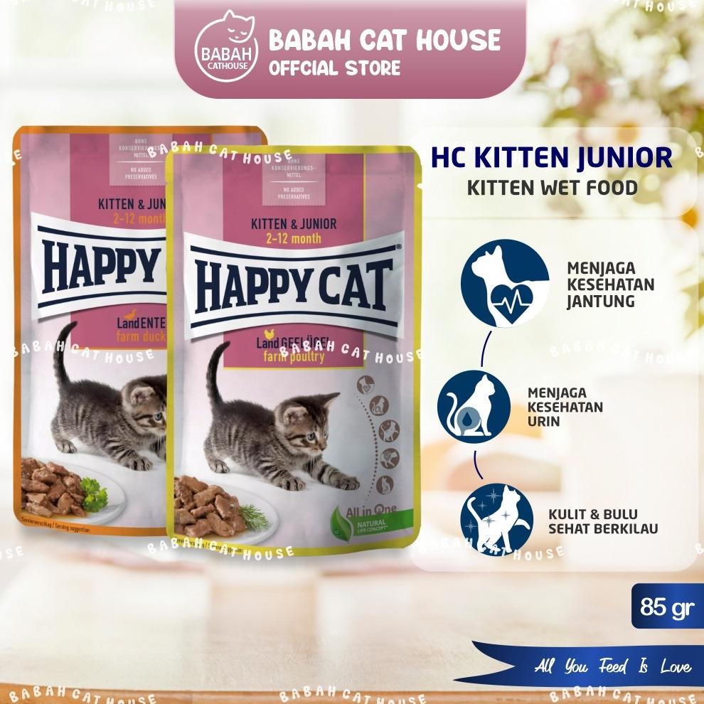 Jual HAPPY CAT POUCH KITTEN & JUNIOR Makanan Kucing Wet Food Basah Cat ...