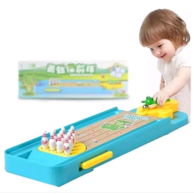 Jual Mainan Anak Bowling Kodok Frog Bowling Board Game / Mainan Bowling ...