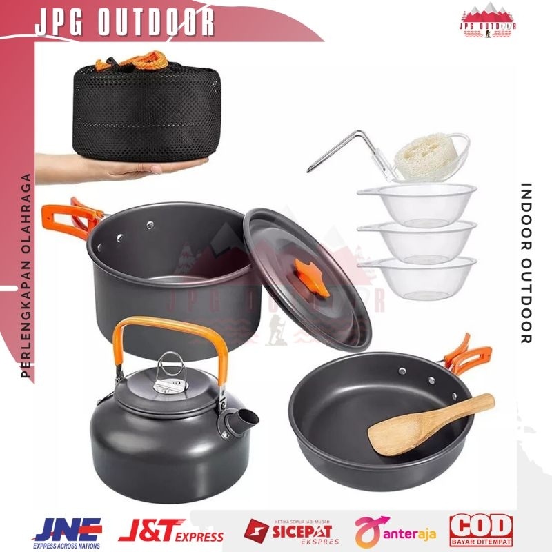 Jual Paket Cooking Set Ds 308 Plus Kompor Kembang Alat Masak Camping ...