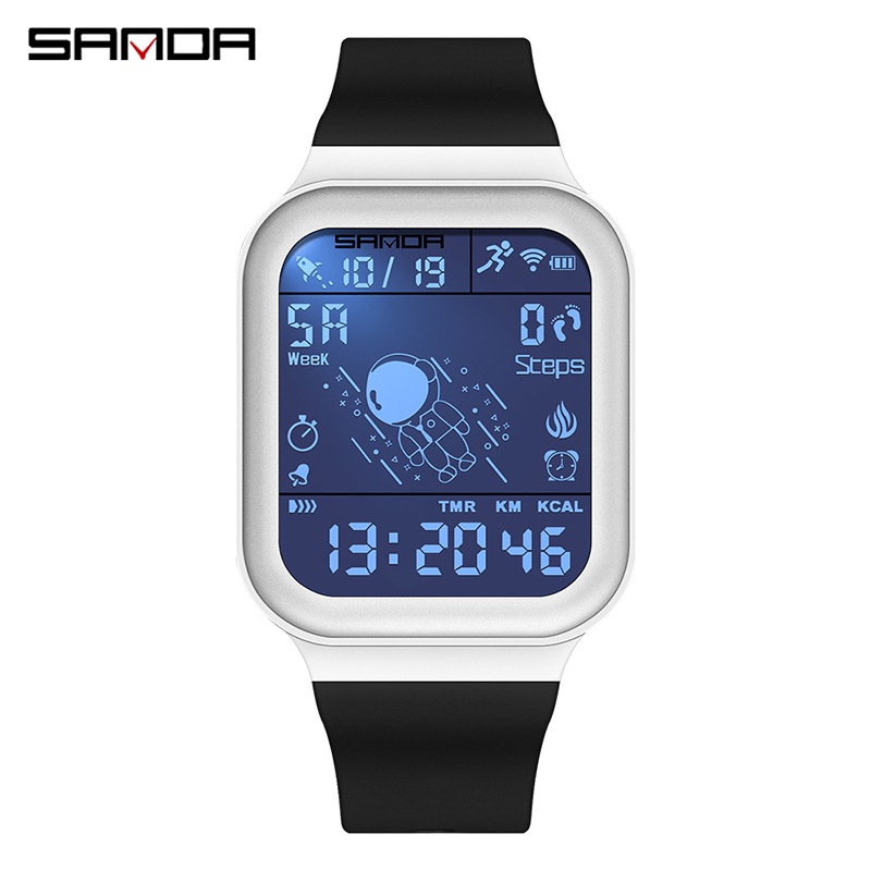 Jual SANDA Step Counting Calories Electronic Watch Outdoor Sports ...
