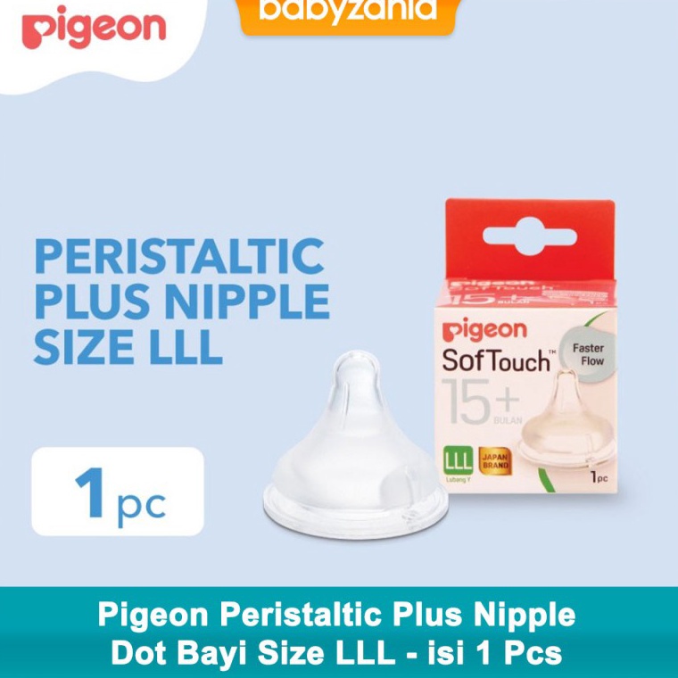 Jual Fw Pigeon Peristaltic Plus Nipple Dot Bayi 1 Pcs - Faster Flow 3L / LLL (Best) | Shopee ...