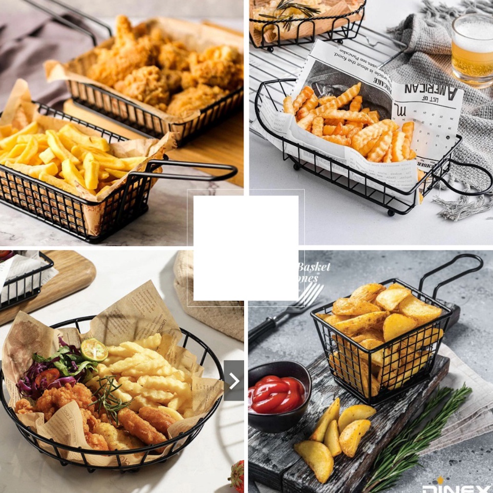 Jual Diskon French fries serving basket / keranjang saji untuk kentang ...