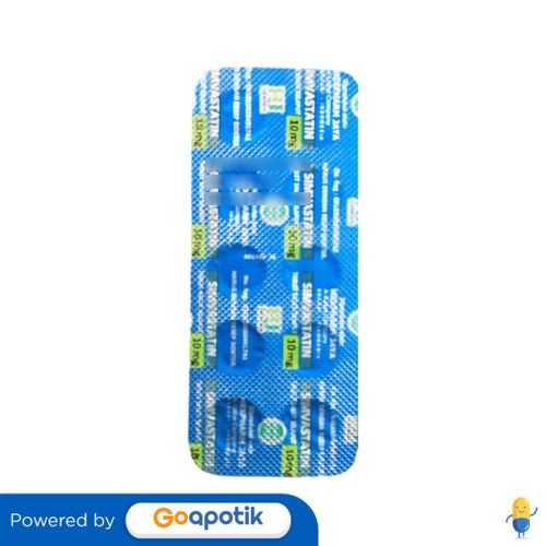 Jual SIMVASTATIN HEXPHARM 10 MG STRIP 10 TABLET | Shopee Indonesia