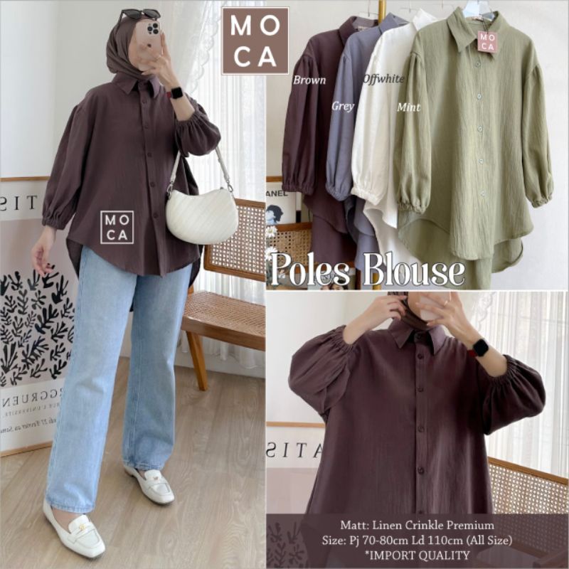 Jual Blouse Wanita Kekinian Kode Poles By Hana | Shopee Indonesia