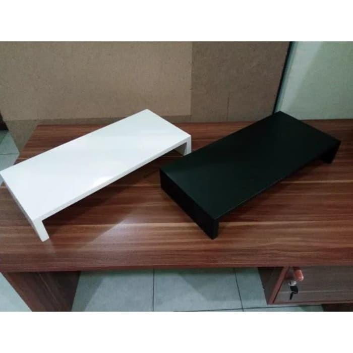Jual Monitor Stand Kayu Sudut Siku Medium size - Warna Hitam & Putih ...