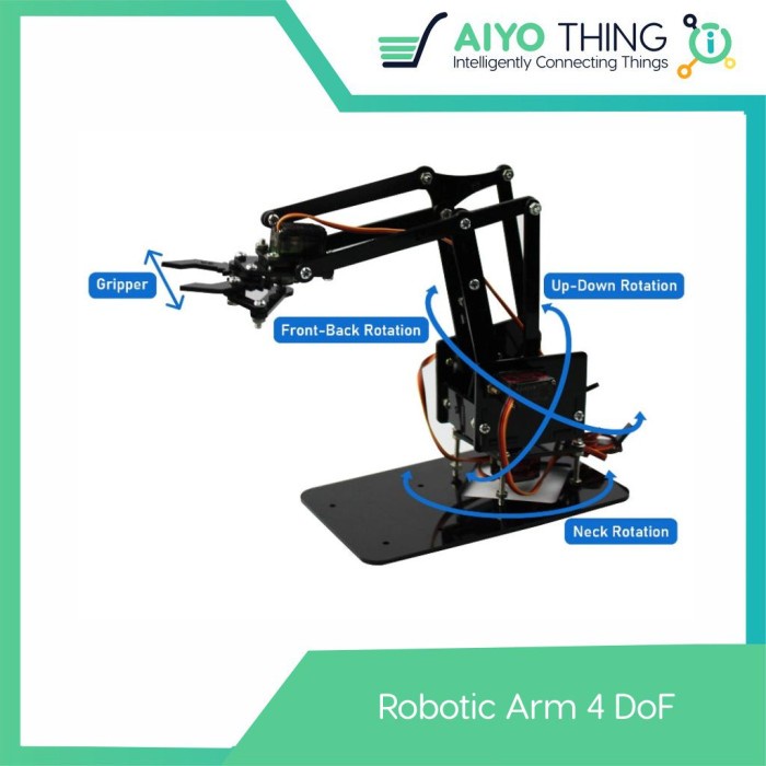 Jual Robotic Arm 4 DoF Titik untuk Servo SG90 MG90 Robot Lengan Akrilik | Shopee Indonesia