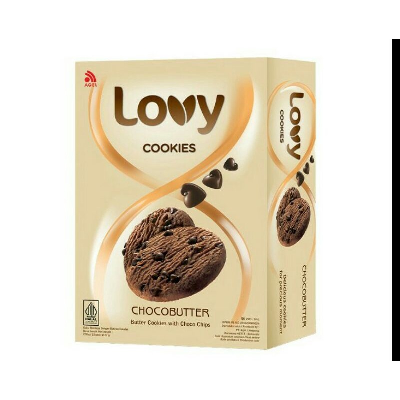 Jual Lovy Cookies Choco Butter 10 x 27 g | Shopee Indonesia