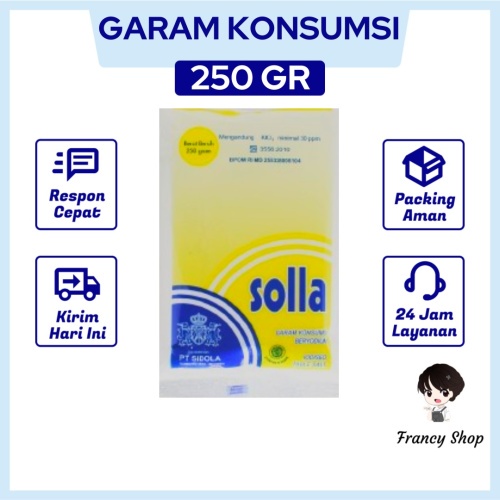 Jual Garam Dapur Solla 250 gr | Shopee Indonesia