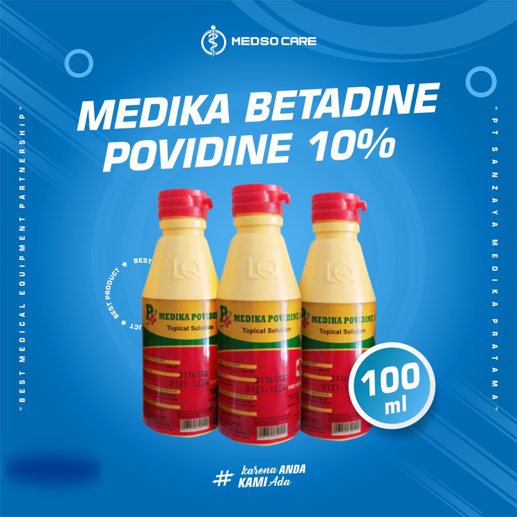 Jual MEDIKA BETADINE POVIDONE 10% 100ml | Shopee Indonesia