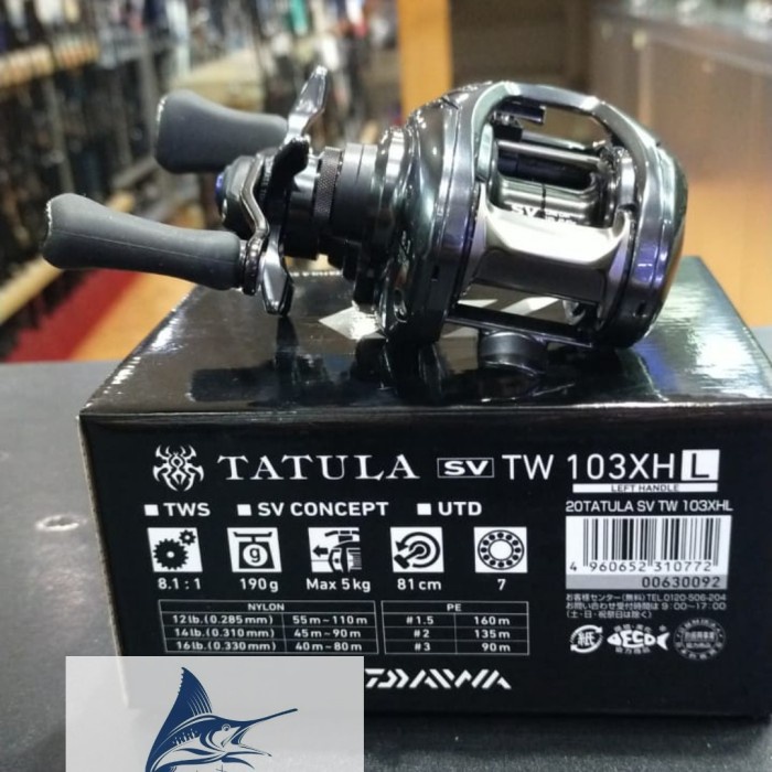 Jual Ori Reel Bait Casting Daiwa Tatula Sv Tw 103Xhl New 2020 Terbaru | Shopee Indonesia