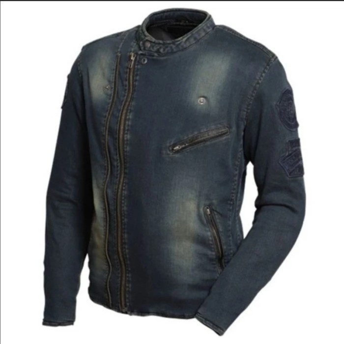 Jual [New Ori] Degner Jacket 22Sj-4 Denim Navy Jacket Riding Bikers ...