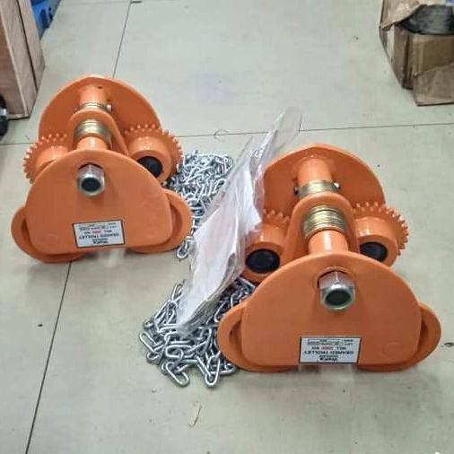 Jual Manual Pull Trolley/Geared Trolley/Katrol Manual 2 Ton 3 Meter ...