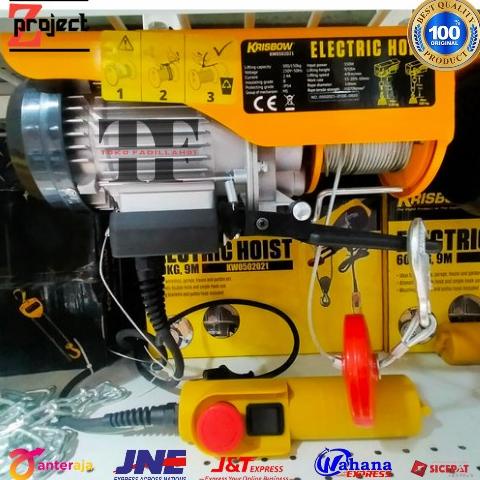Jual Krisbow Mesin Derek Katrol Elektrik Wire Hoist Reel Electric 300 ...