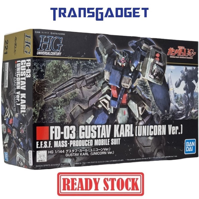 Jual COD Bandai Hguc 221 Fd-03 Gustav Karl Unicorn Version 1/144 Gundam Plamo Terbatas | Shopee ...