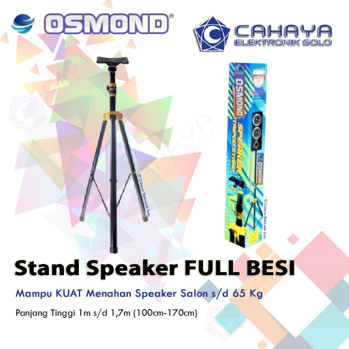 Jual STAND Speaker Cagak TRIPOD FULL BESI Osmond Universal Salon ...