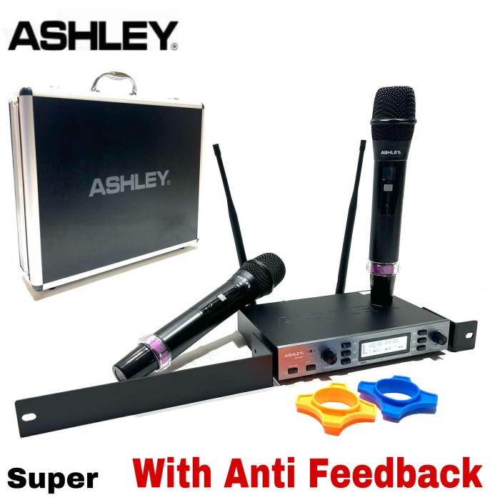 Jual Microphone Mic Wireless Ashley Super Pro Original With Anti ...