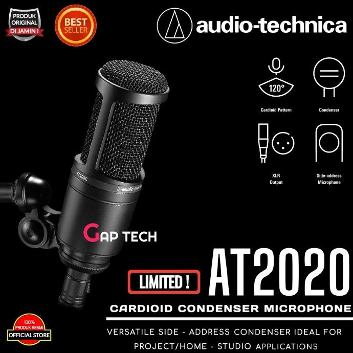 Jual Audio Technica AT2020 / AT 2020 CARDIOID CONDENSER MICROPHONE ...