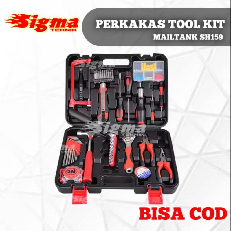 Jual PROMO TERBATAS ALAT PERTUKANGAN SET LENGKAP TOOL KIT SH159 SET ...