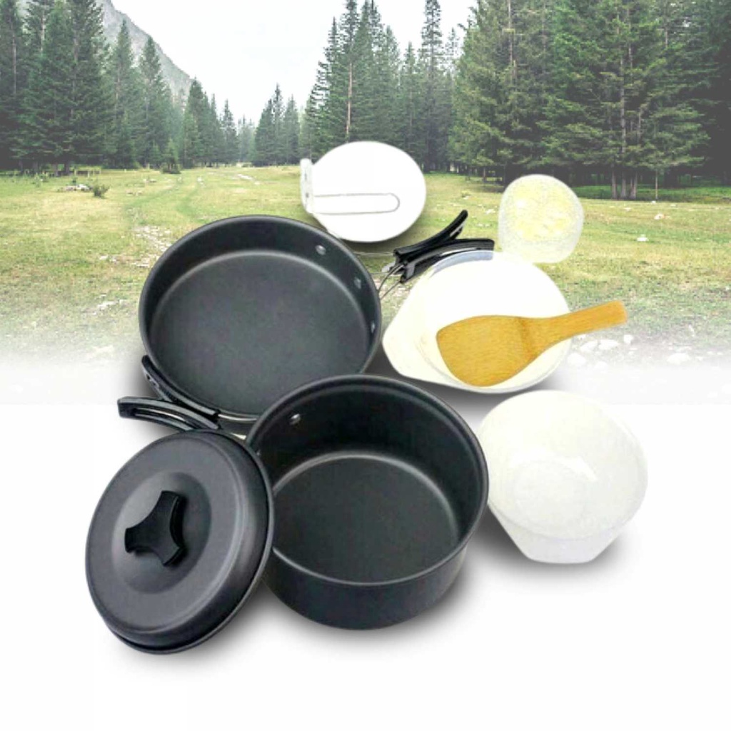 Jual Panci Masak Cooking Set Camping Outdoor 8 PCS - WH-200 | Shopee ...