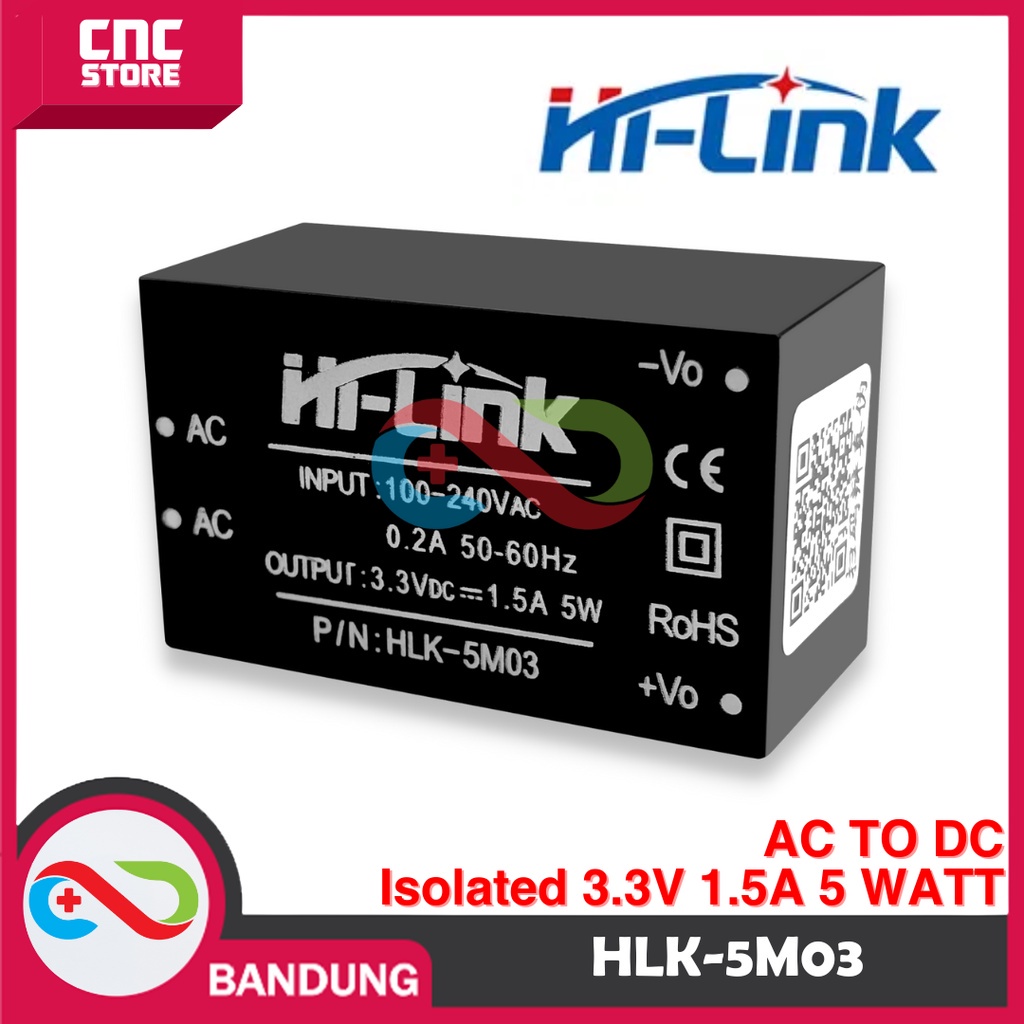 Jual HI-LINK HLK-5M03 AC TO DC ISOLATED 3.3V 1.5A 5 WATT | Shopee Indonesia