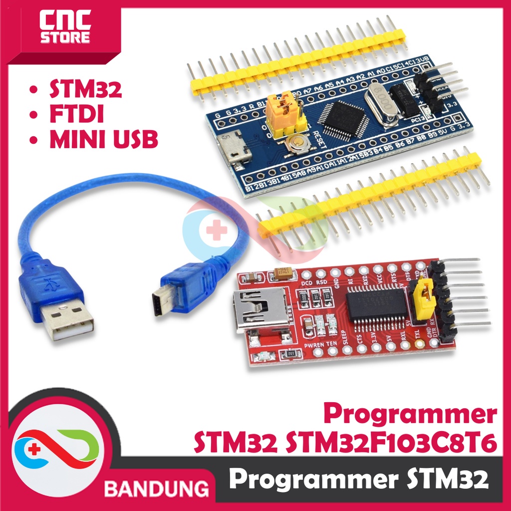 Jual PAKET BUNDLING PROGRAMMER STM32 STM32F103C8T6 + KABEL MINI USB ...