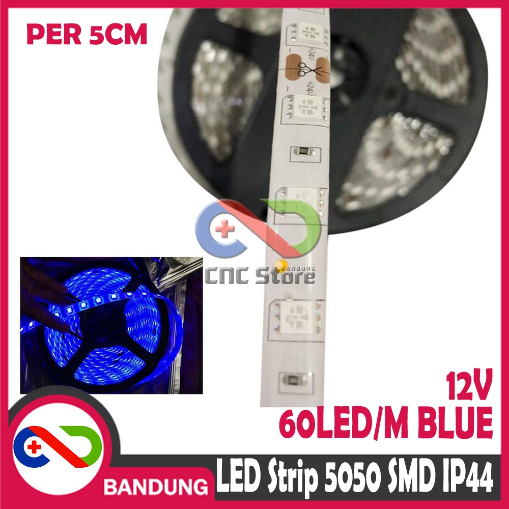 Jual LAMPU LED STRIP LIGHT BIRU 5050 SMD IP44 OUTDOOR 5 CM WATERPROOF ...