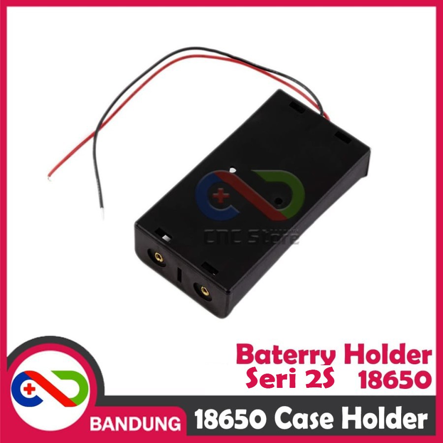 Jual KOTAK BATERAI 18650 BATTERY HOLDER SERI 2S 3.7V LI-ION LITHIUM ...