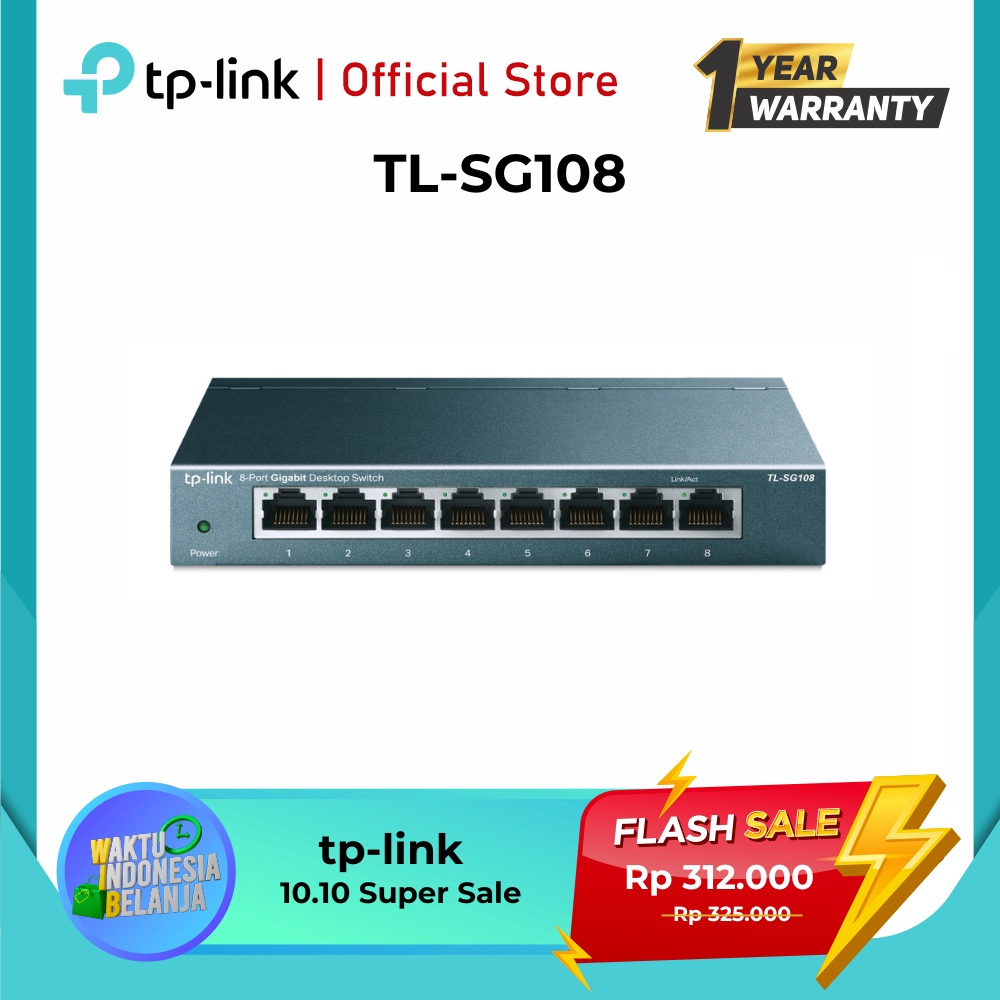 Jual Model TerkiniツTP-Link TL-SG108 switch hub gigabit 8-Port tp link ...