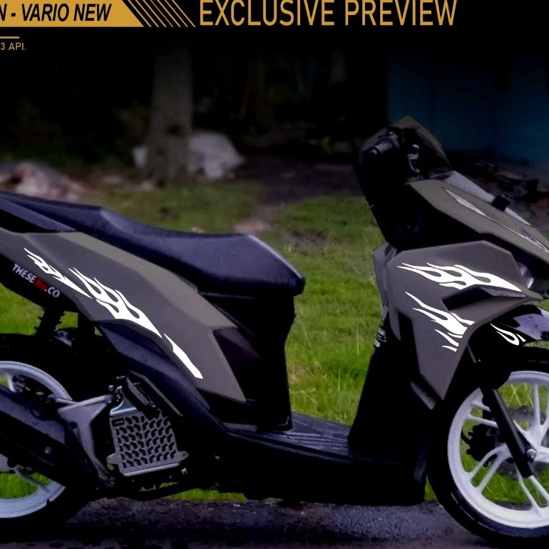 Jual V10 CUTTING STRIPING VARIO NEW 125 2022 MOTIF API HOTWHEELS SIMPLE STYLE COPY TRANSPARAN ...