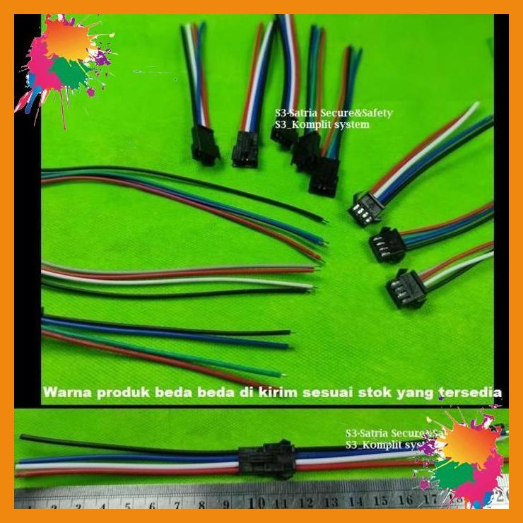 Jual sambungan kabel 4 pin jalur dc sm4 konektor sambung sm 4p jst 4pin [s3s] | Shopee Indonesia