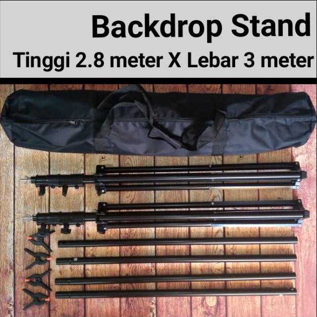 Jual Stand Backdrop 2.8X3 Meter Standing Background Tiang Layar Foto ...