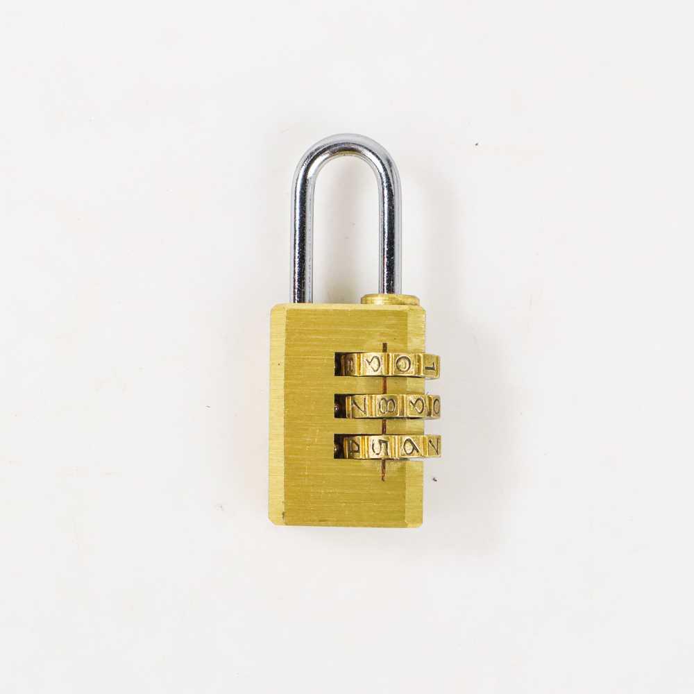 Jual KAK Gembok Koper Padlock 3 Digit Combination Solid Brass 21x53mm ...