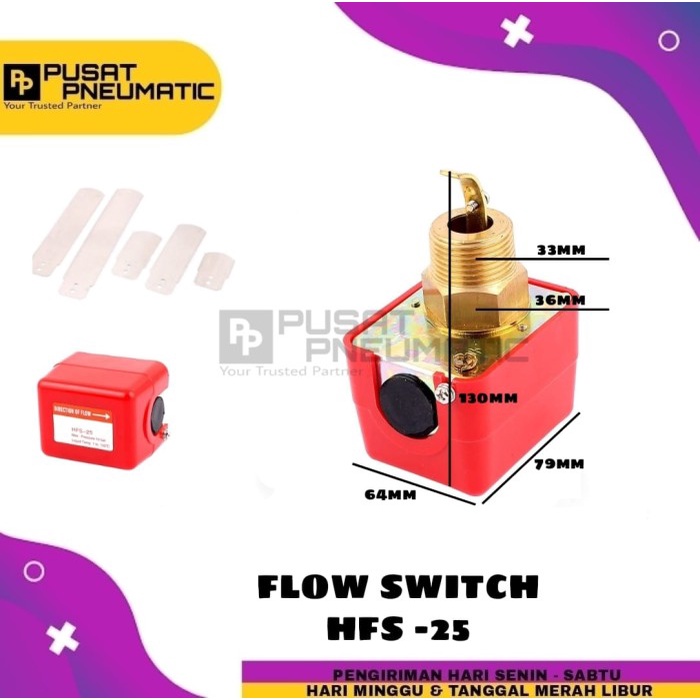 Jual 1" Flow Switch / Water Flow Control HFS-25 Size 1 Inch | Shopee ...