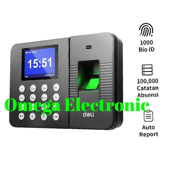 Jual Resmi Mesin Absen Finger Print Deli E 3960 Absensi Fingerprint ...