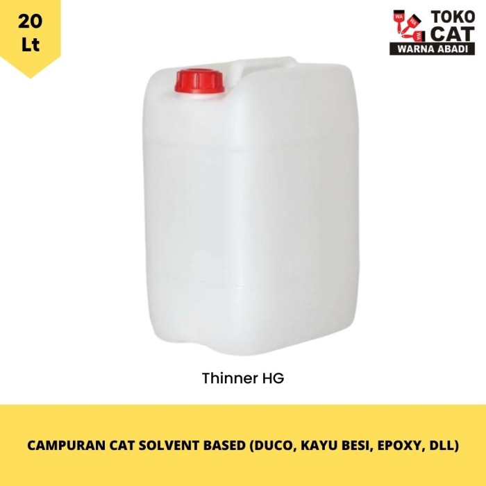 Jual Promo Thinner Hg Eceran 1 Jerigen - 20 Liter | Shopee Indonesia