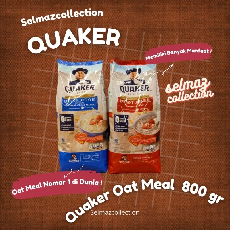 Jual Quaker Oatmeal 800Gr Quaker Instant Oatmeal 800 Gr Quaker Qui Cook ...