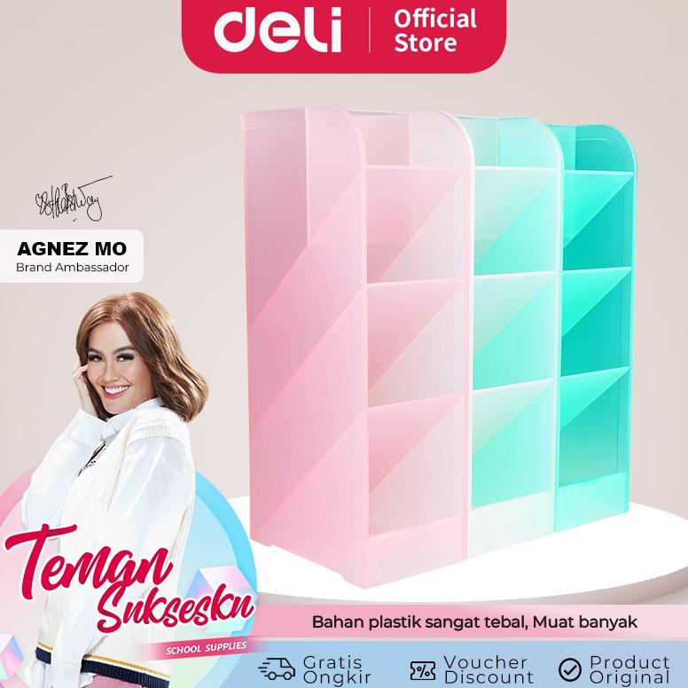 Jual Deli One Piece Pen Holder / Rak Alat Tulis di Meja 3 Warna Bahan ...