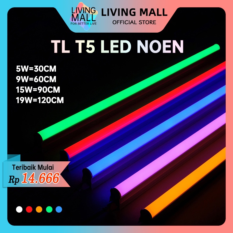 Jual Lampu T5 LED Neon TL 5W-19W / Tube Warna Warni / Lampu TL Neon T5 ...